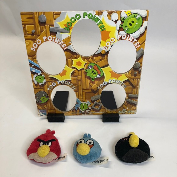 Toys | Angry Birds Carnival Game Set Plush Toss Game With 3 Plush Birds ...